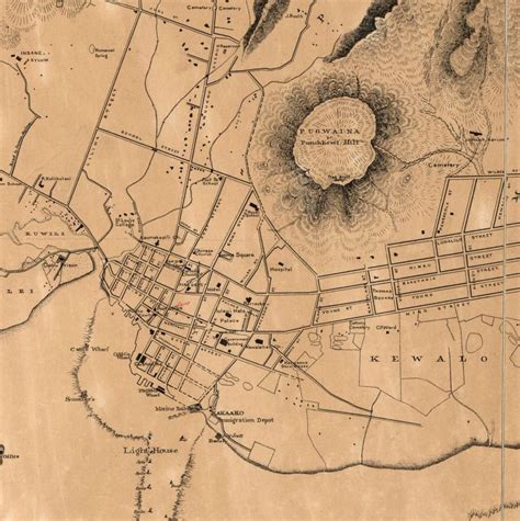 Old Map of Honolulu Map Set Vintage Honolulu Map Oʻahu Map Etsy