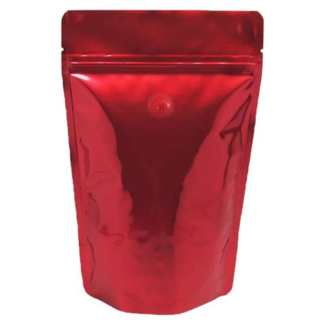 Plain Red Glossy Standy Pouches 500 Grams With Zipper At Rs 6 90 Piece
