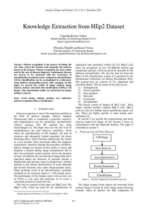 Pdf Knowledge Extraction From Hep2 Dataset