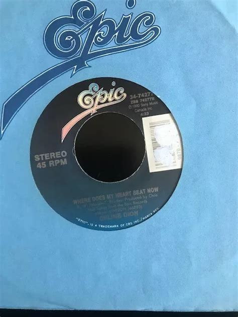 Celine Dion Where Does My Heart Beat 7 Single Vinyl Record Pop Ex
