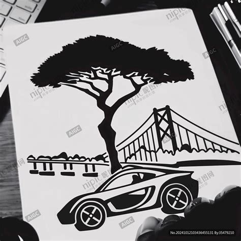 Ai创作图创意扫描画 巴西手绘巴西利亚水墨 洛杉矶插画洛杉矶手绘 创意针管画 针管笔装饰画 车装饰画 手绘黑白简洁风格插画 创意手绘画芯图片素材 Ipad插画 车贴图标贴纸图案 创意电脑画