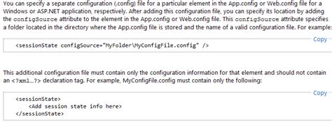 Configuring Sessionstate With Remote Configsource File