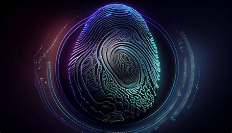 Premium Photo Fingerprint Security Access With Biometrics Identification Generative Ai