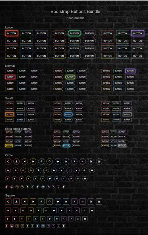bootstrap buttons bundle on behance