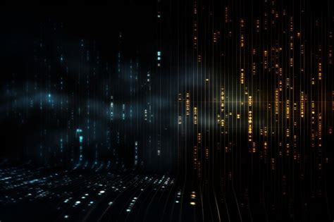 premium ai image abstract binary code on dark backdrop digital