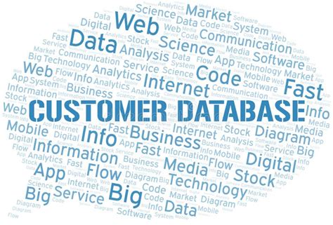 Customer Database Vector Word Cloud Made With Text Only Stock Vector Illustration Of