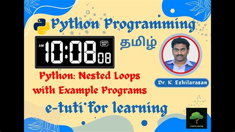 18 Nested Loops Tamil Learners Digital Clock Multiplication Table