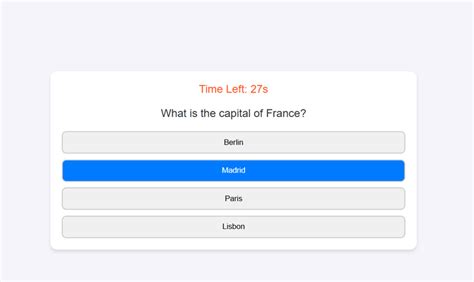 create a quiz app with timer using html css and javascript geeksforgeeks
