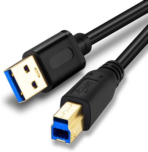Amazon Com Cable Matters Long USB Cable USB Cable USB A To B Cable In Black Ft