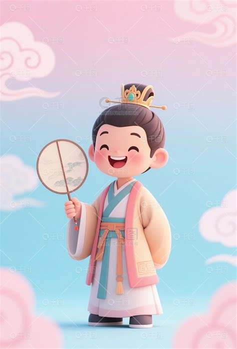 汉服ai数字艺术 汉服女孩人物可爱卡通形象设计 ai立体元素免费下载 格式 3000像素 编号72020840 千图网
