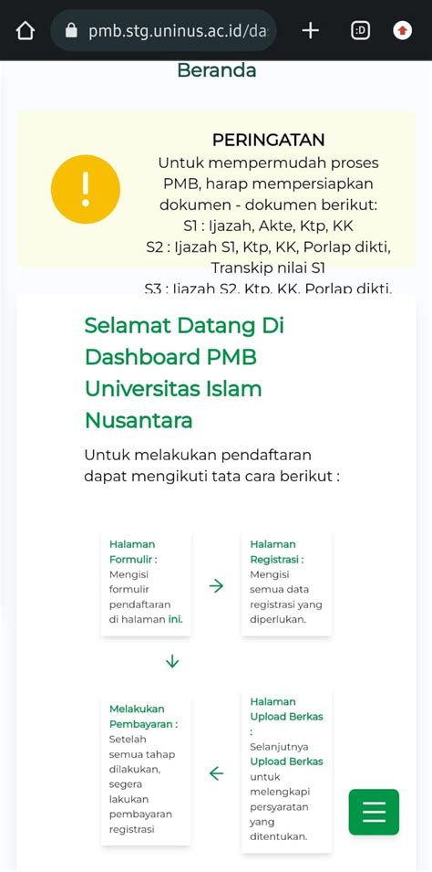 Fe Pmb User Dashboard User · Issue 1363 · Uninus Opensource