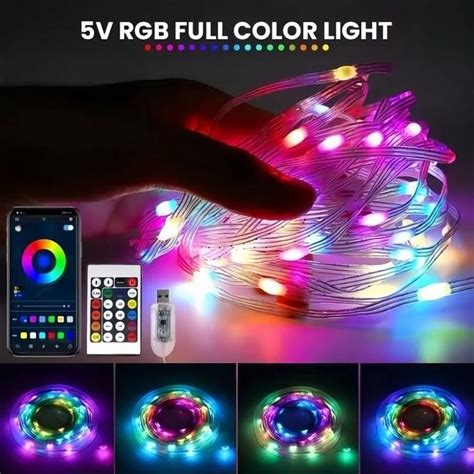 Jual Lampu Pplus Led Lampu String Hias V Led Strip Rgb Runing Waterproof Bluetooth Remote
