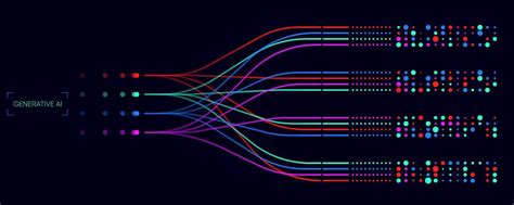 Illustration Of Abstract Stream Information With Line And Dot Big Data Technology Ai Data