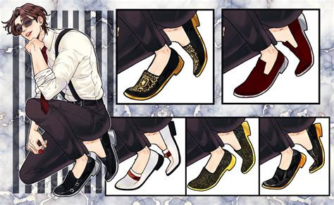 Set 3d Attractive Male Loafers Set