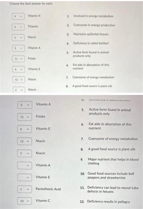 solved choose the best answer for each