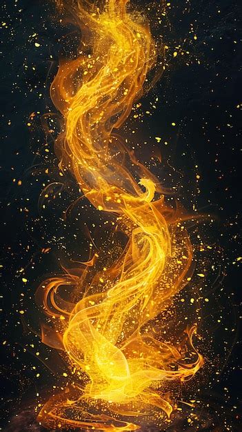 Premium Photo Texture Playful Leaping Bonfire With Lively Yellow And