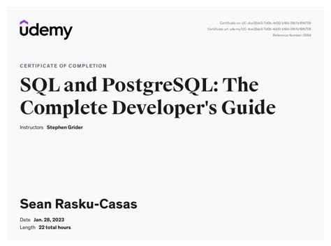 sean rasku casas on linkedin sql postgresql udemycourse