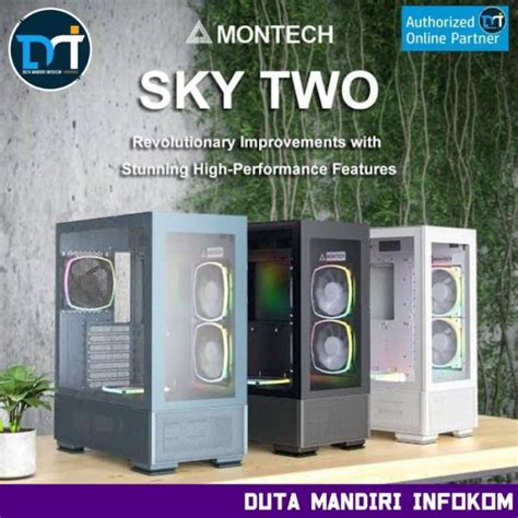 Promo Montech Sky Two Argb Tempered Glass Mid Tower Atx Gaming Case Diskon 23 Di Seller