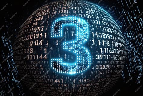 premium photo global software idea for binary code digits