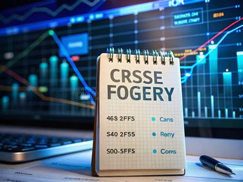 Long Exposure Of Csrf Notepad On Financial Charts Illuminating Cybersecurity Risks In Business