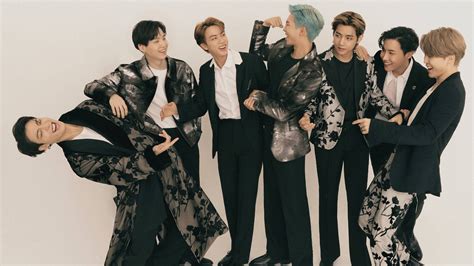 Download Bts 2021 Desktop Suits Laughing Wallpaper