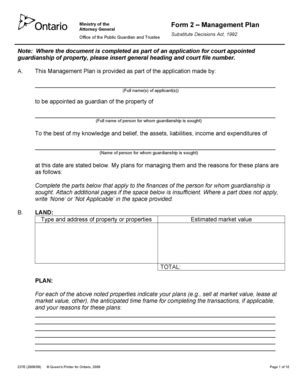 Fillable Online Forms Ssb Gov On Form 2 Management Plan Forms Ssb Gov On Fax Email Print