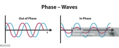 Vector Scientific Illustration Of The Phase Of A Wave Isolated On White