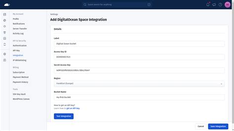 How To Back Up Web Applications To Digitalocean Spaces Runcloud Docs