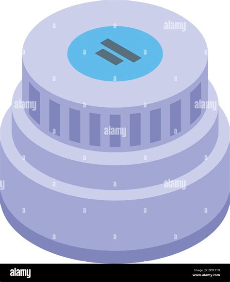 Round Gas Detector Icon Isometric Vector Meter Instrument Monitor Sensor Stock Vector Image