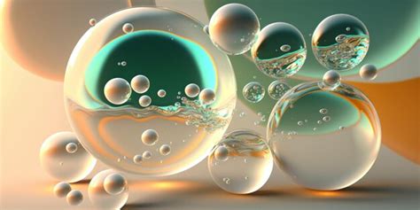 Premium Ai Image A Close Up Of Group Bubbles Generative Ai