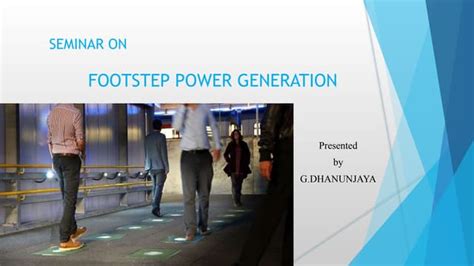 Footstep Power Generation Using Piezoelectirc Sensor And Arduino Pptx