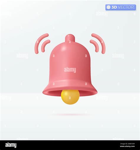 Notification Message Bell Icon Symbols Internet Message Receive Email Sms Concept 3d Vector