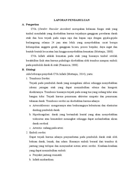 Lp Cva Infark Pdf Perjalanan Sains And Matematika