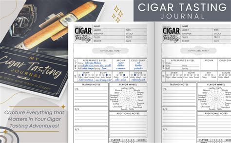 My Cigar Tasting Journal A Logbook To Track And Review Cigars Record