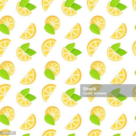 모히토에 아름다운 레몬의 패턴의 벡터 그림 직물 라벨 패턴 보육 벽지 포장 지 과일 배경신선한 레몬과 원활한 밝은 빛 패턴 0명에 대한 스톡 벡터 아트 및 기타 이미지