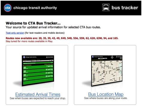 Cta Bus Tracker Program Goes Live Estimated Arrivals Real Time Data Custom Alarms