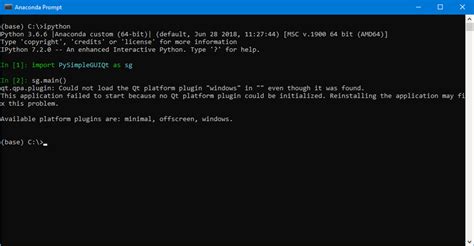 Problem With Qt Platform Plugin Windows Issue PySimpleGUI PySimpleGUI GitHub