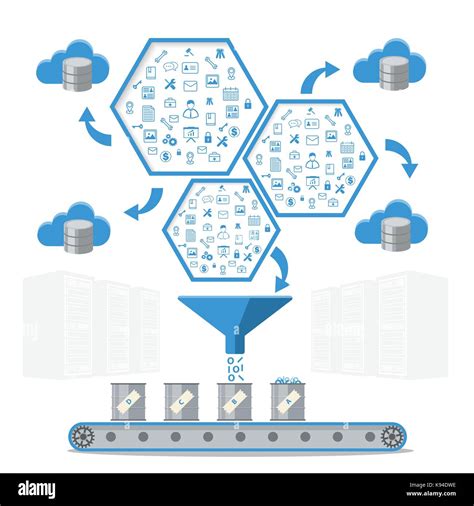 Business Intelligence Processing And Database Management Concept Stock