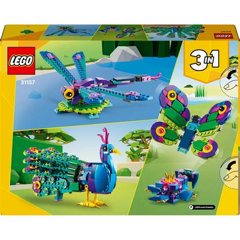 اشتري ليغو لعبة 3 في 1 الطاووس العجيب مع يعسوب وفراشة 31157 من Lego® Creator في السعودية