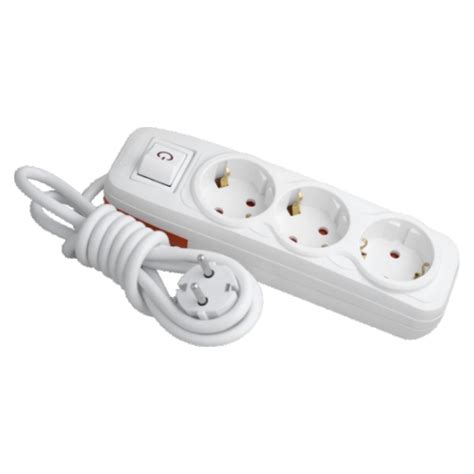 Portable Socket Outlet With 3 Outlets Cable Length 5m With Tumbler