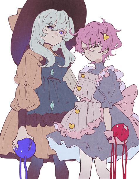 Sokura Mochichitose Komeiji Koishi Komeiji Satori Touhou Highres Girls Adapted Costume