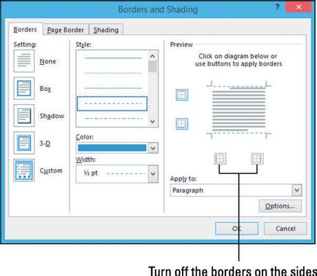 How To Add Borders And Shading In Word 2013 Dummies