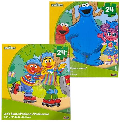 2 Piece Sesame Street 24 Piece Puzzle Assortment In Pdq 3