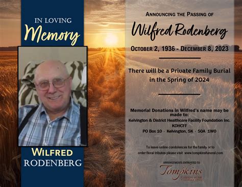Our Sincere Condolences To The Tompkins Funeral Home