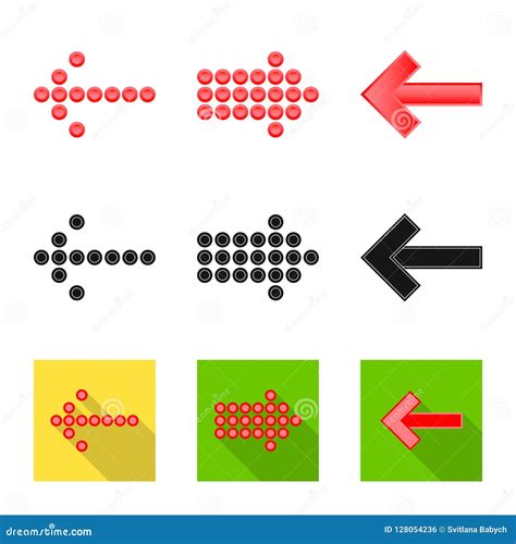 Vector Design Of Element And Arrow Sign Set Of Element And Direction Stock Vector Illustration