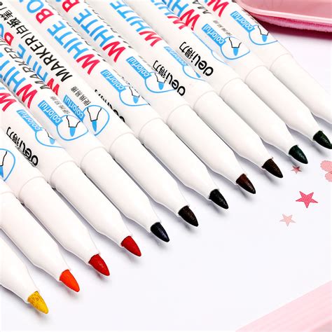 得力白板笔黑色水性可擦儿童无毒彩色黑板笔画板笔写字板书写笔易擦 虎窝淘