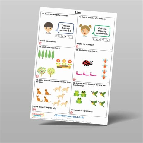 Year Less Reasoning And Problem Solving Resource Classroom Secrets