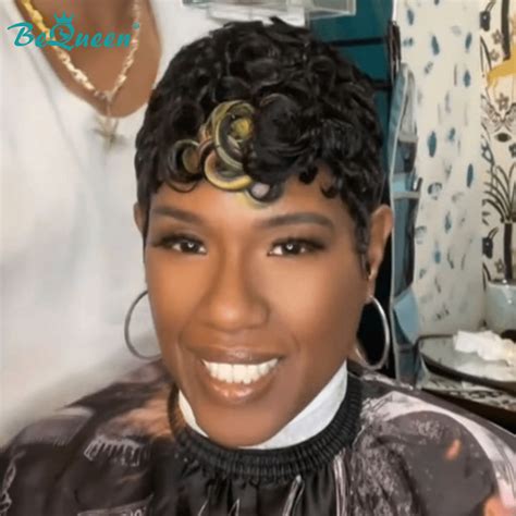 Bequeen Closure Highlight Wavy Pixie Wig Bequeen Wig