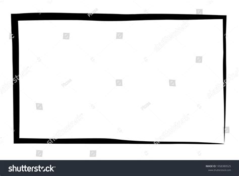 Grungy Rectangular Frame Border Plaque Outline Stock Vector Royalty