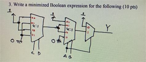 Solved 3 Write A Minimized Boolean Expression For The